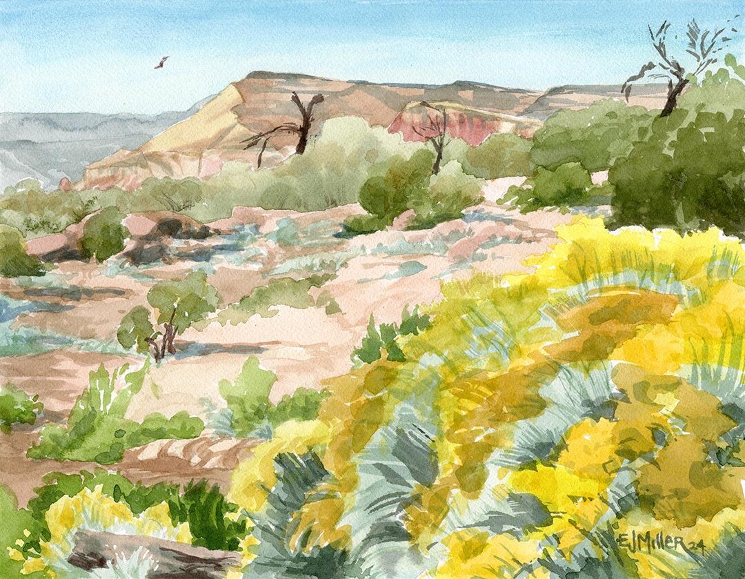 Chamisa Art Print, New Mexico Watercolor, American Southwest Artwork ...