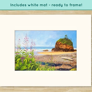 Oregon Coast Art Print - Oregon Beach Print, Oceanside Painting, Oregon ...
