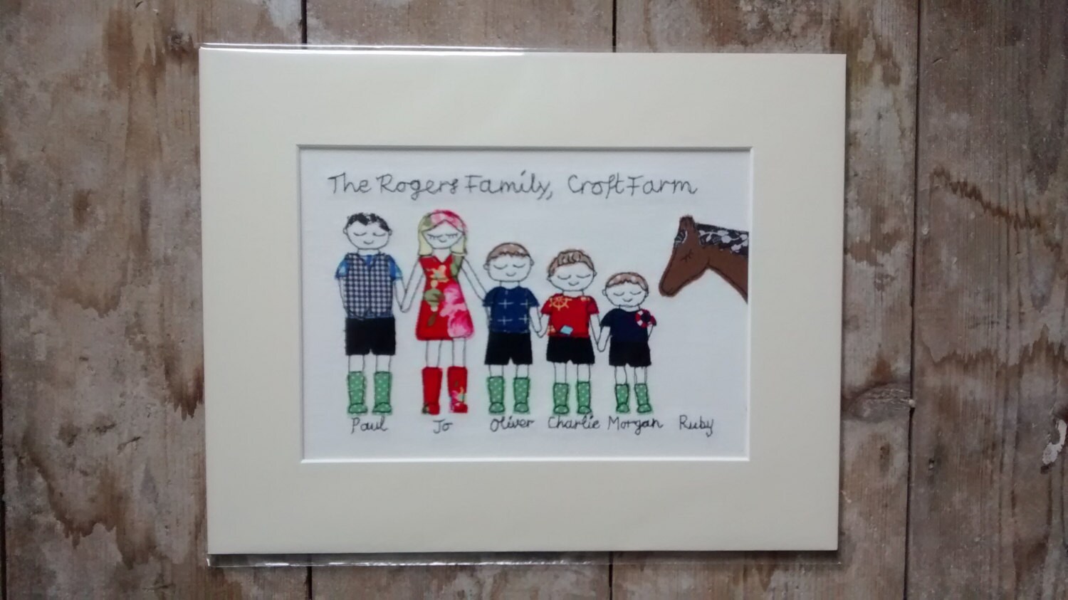 Personalised Embroidered Family Tree - Etsy UK