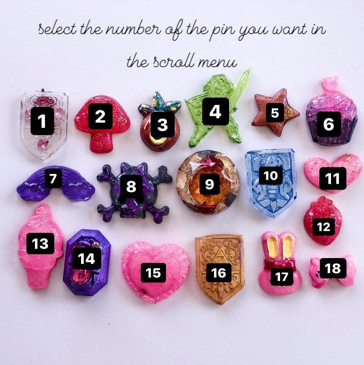 Resin Pins: 1 inch | Etsy