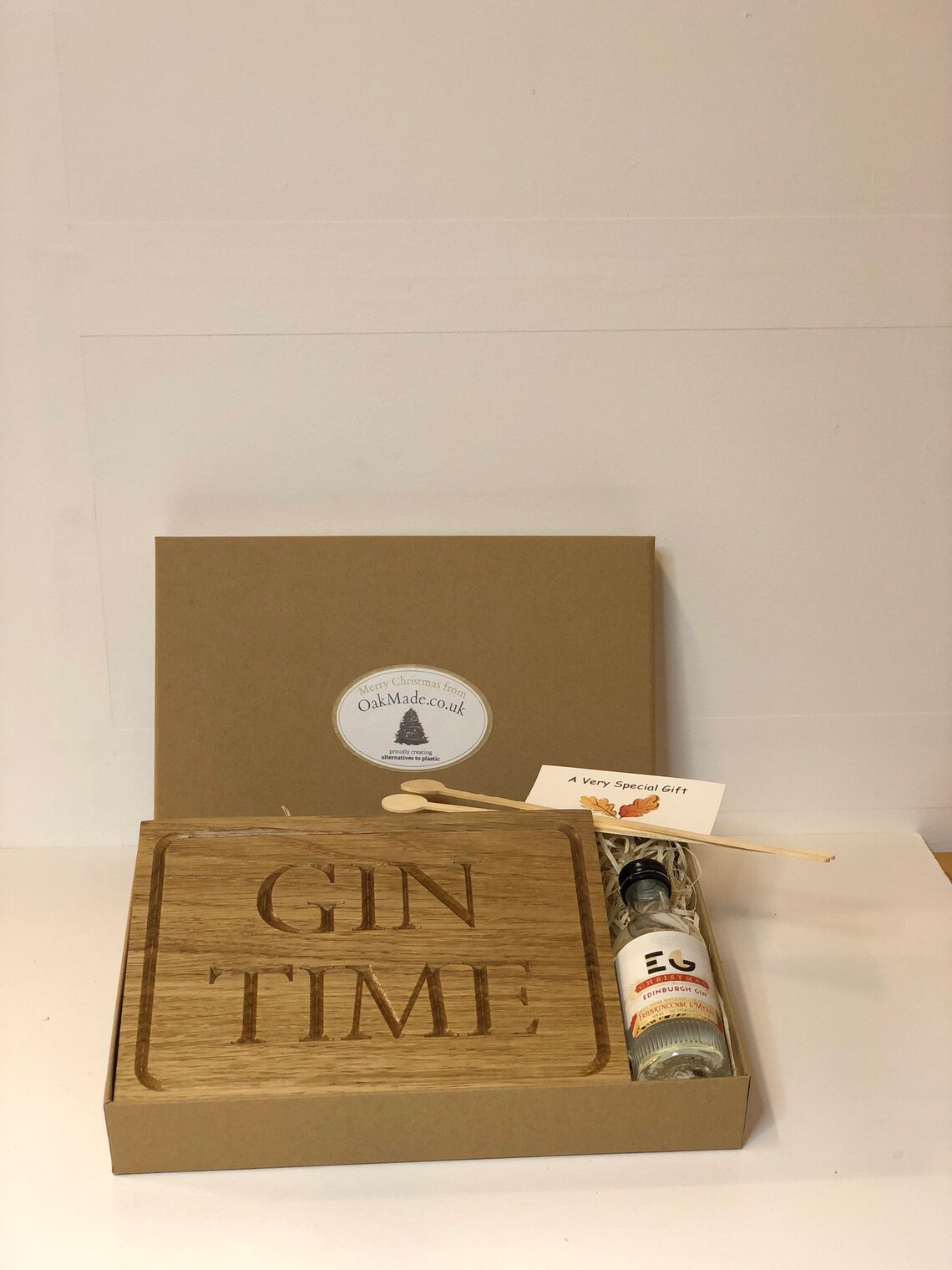 Gin 'time' Solid Oak | Etsy