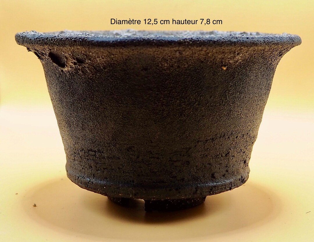 Mars Black Glazed Stoneware Shohin Pot - Etsy