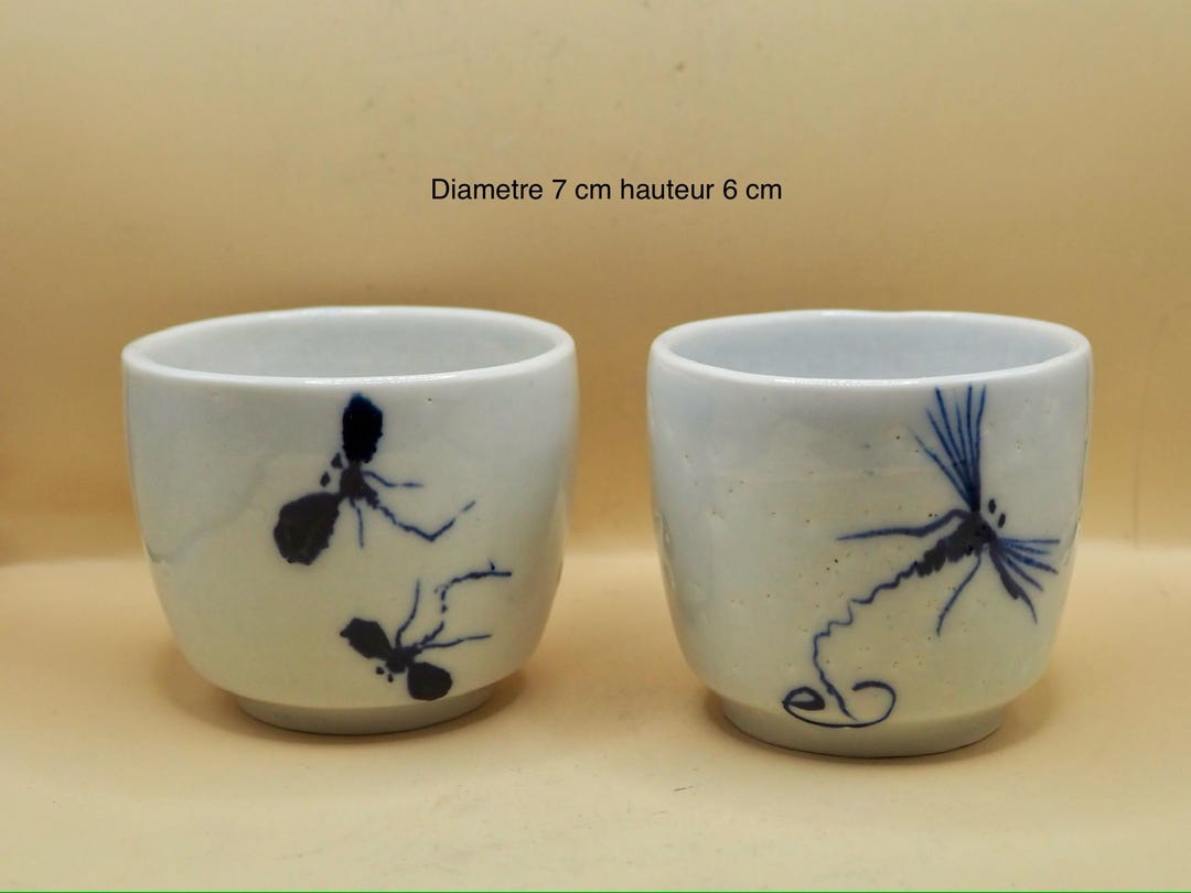 Set of Two Dragonfly Porcelain Tea or Coffee Cups - Etsy
