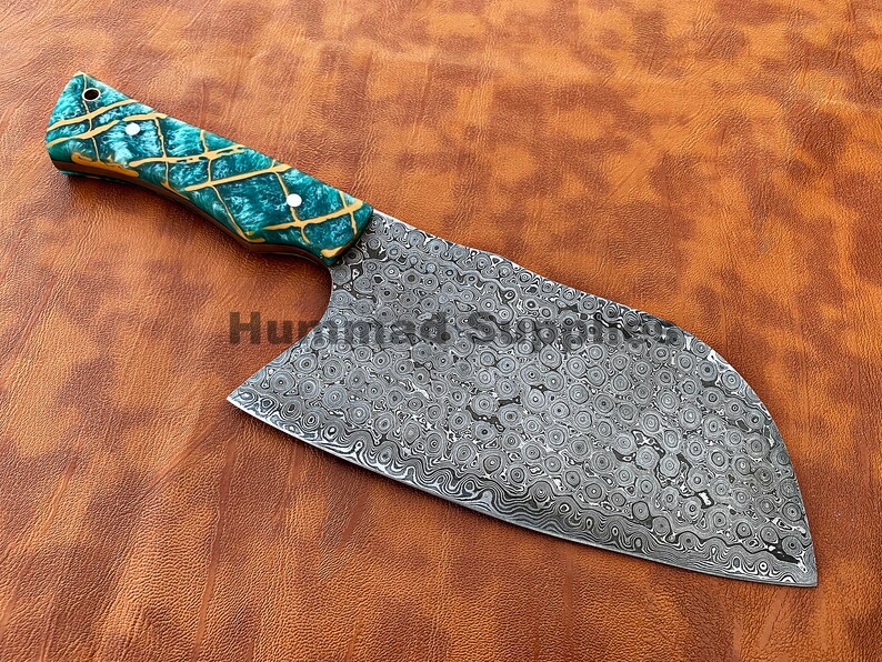 Custom Made 12 Cleaver Knife/kitchen Cleaver in Damascus | Etsy