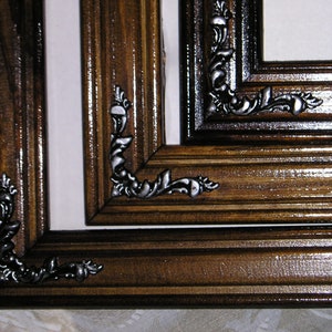 Victorian Style Brown & Silver Frame - Handmade, Vintage Frame, Antique ...
