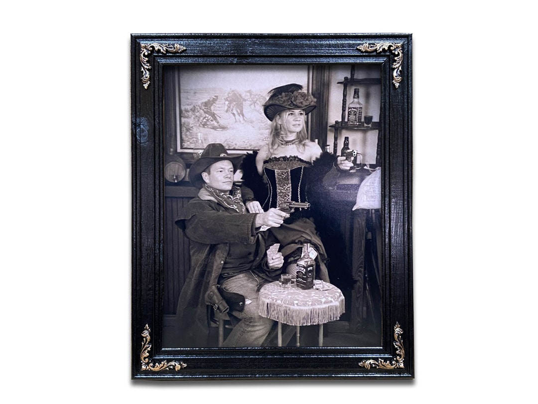 Victorian Style Black & Gold Frame - Handmade, Vintage Frame, Antique ...