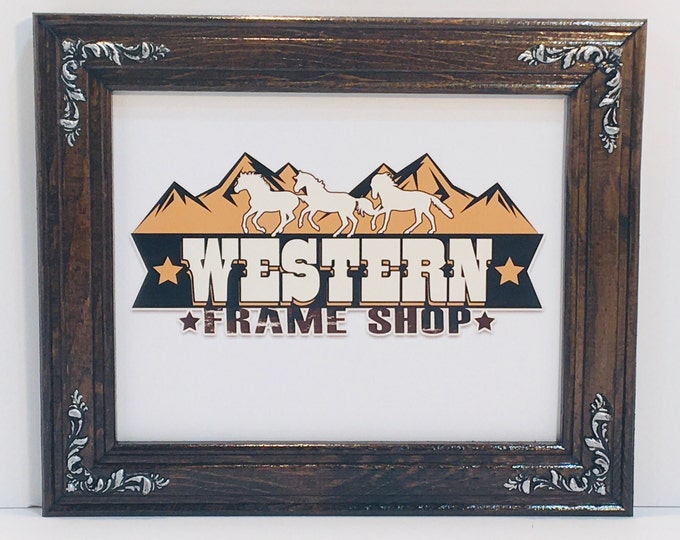 Victorian Style Brown & Silver Frame Handmade Vintage - Etsy