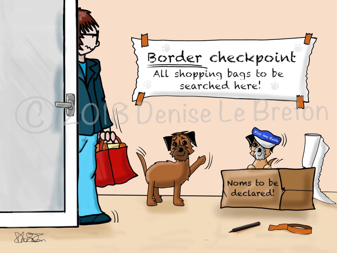 Border Patrol Cartoon Print - Etsy