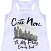 Cute Now... 'til My Trini Comes Out Ladies/female V-neck Tank Top With ...