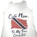 Cute Now... 'til My Trini Comes Out Ladies/female V-neck Tank Top With ...
