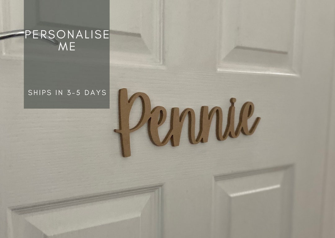 Personalised Name Sign, Door Sign, Wall Plaque, Nursery, Bedroom ...