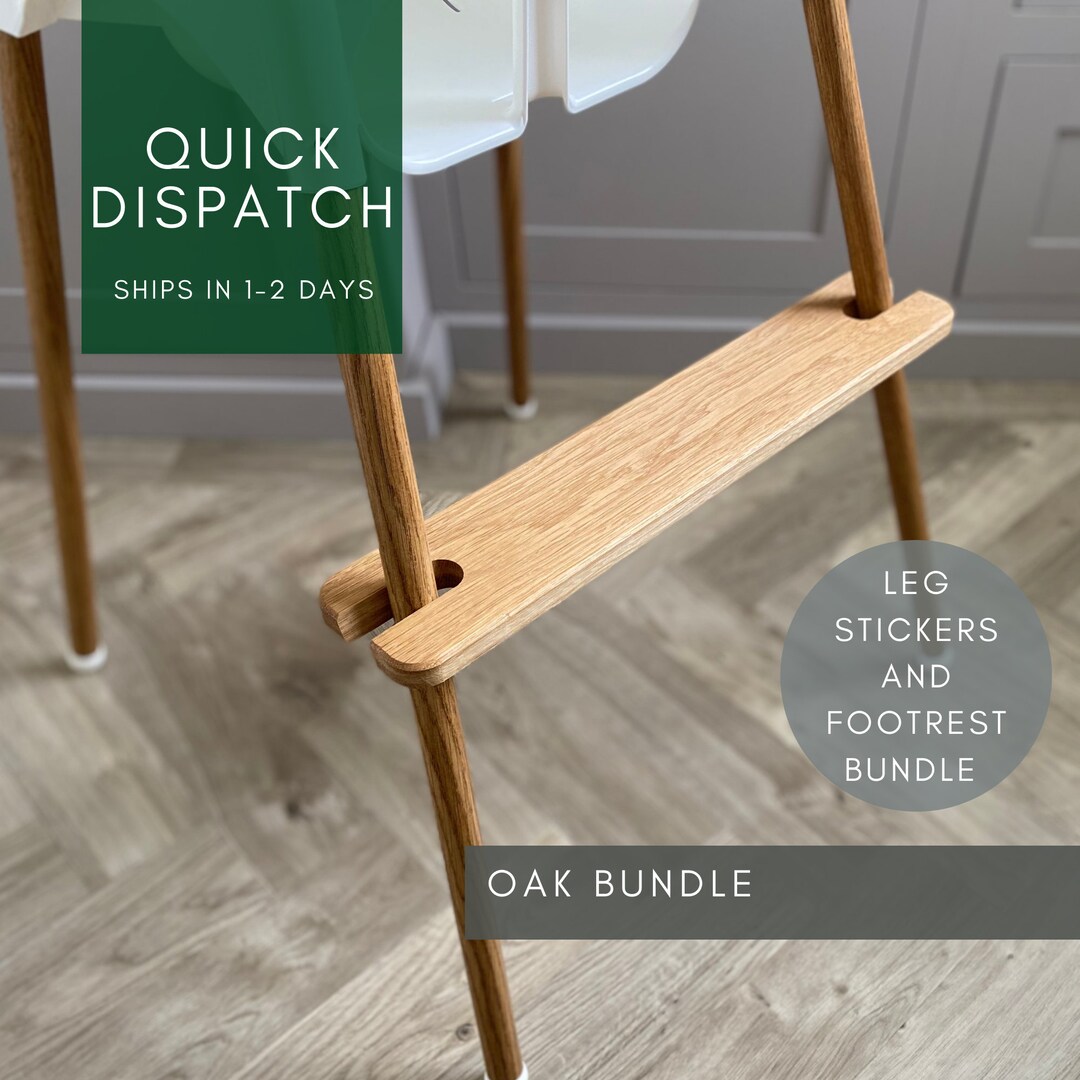 IKEA Antilop Wooden Highchair Footrest and Leg Sticker Bundle Oak Wood ...