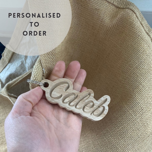 Wooden Key Ring - Etsy