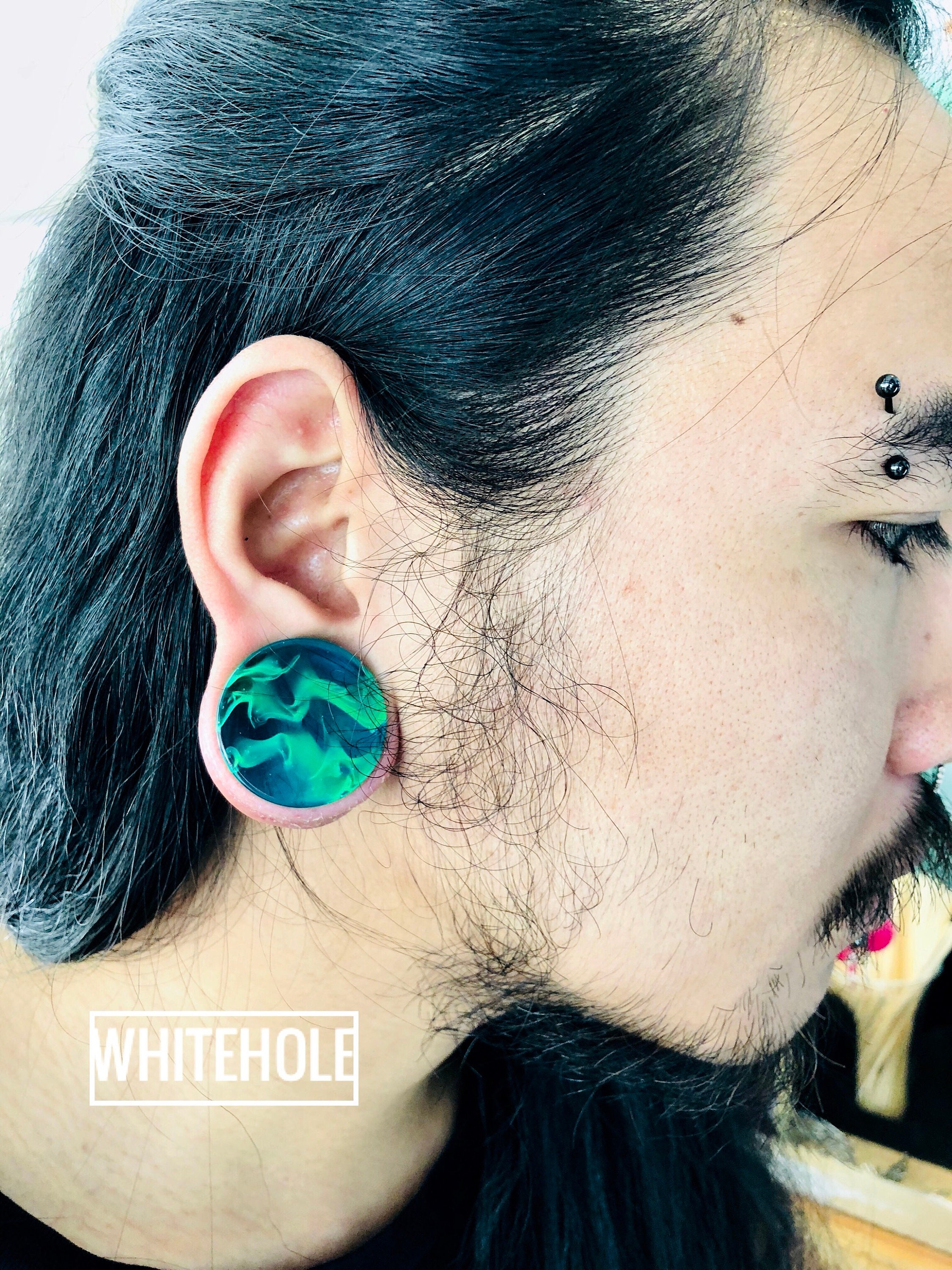 Plugsblue&reflective Green Smokeplugs Custom/plugs - Etsy UK