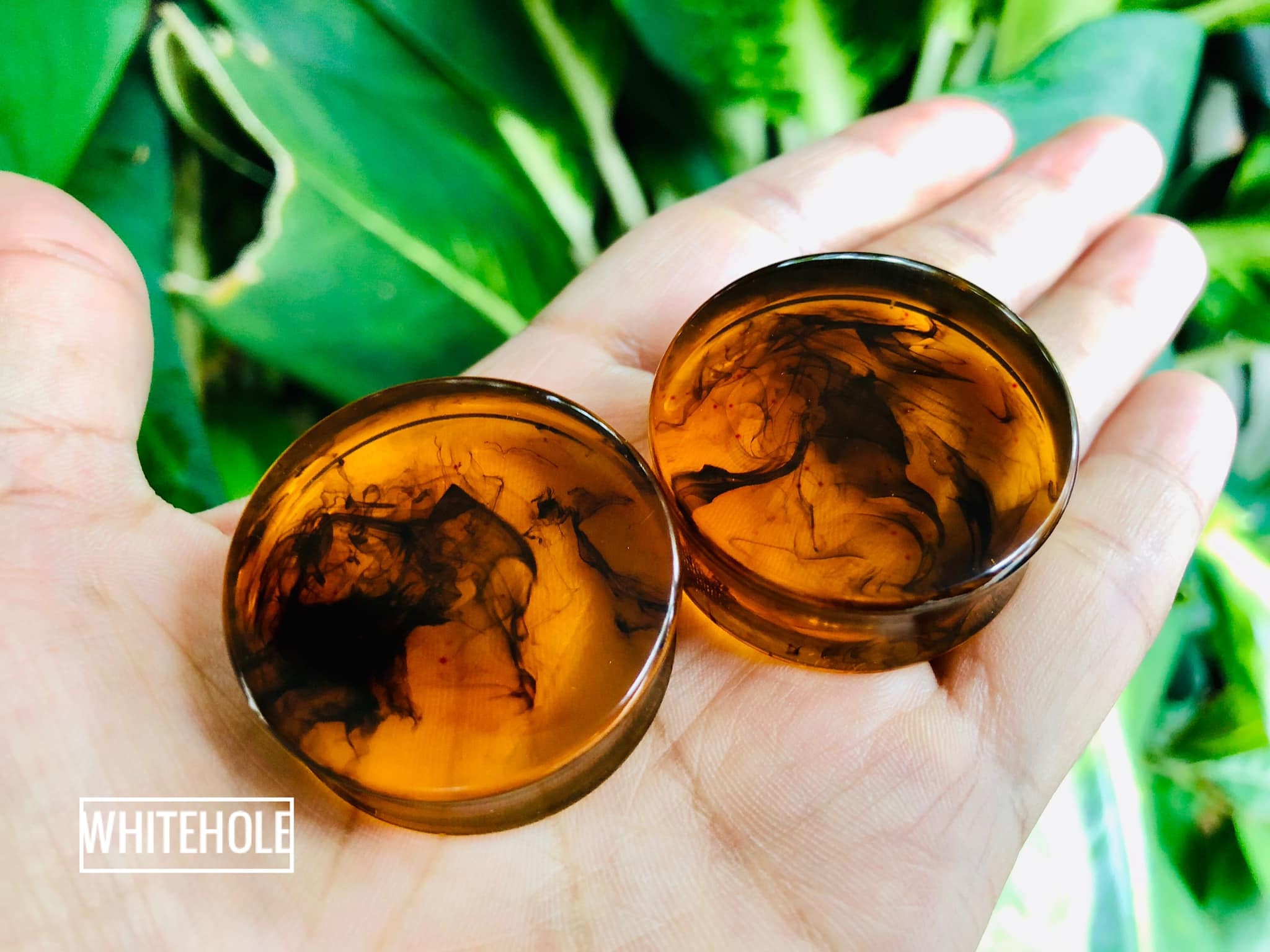 PlugsAmber colorPlugs Custom/Plugs Smoke/Plugs Resin | Etsy