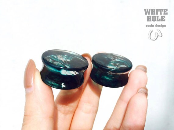 PlugsGreen&Black SmokePlugs Custom/Plugs Smoke/Plugs Resin | Etsy