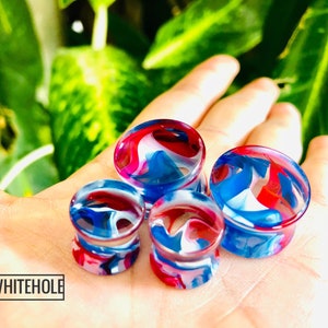Plugswhite/red/blue Smokeplugs Custom/plugs Smoke/plugs - Etsy