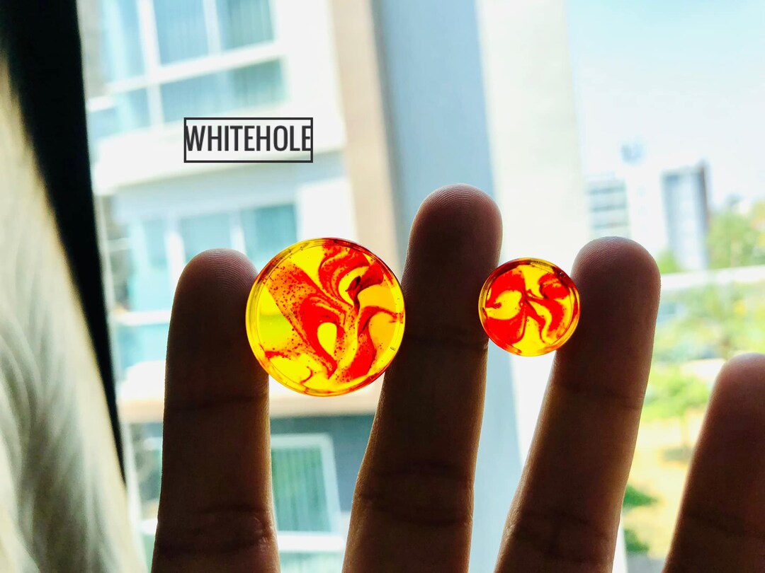 Plugs[yellow/red Smoke]-plugs Custom/plugs Smoke/plugs Resin - Etsy
