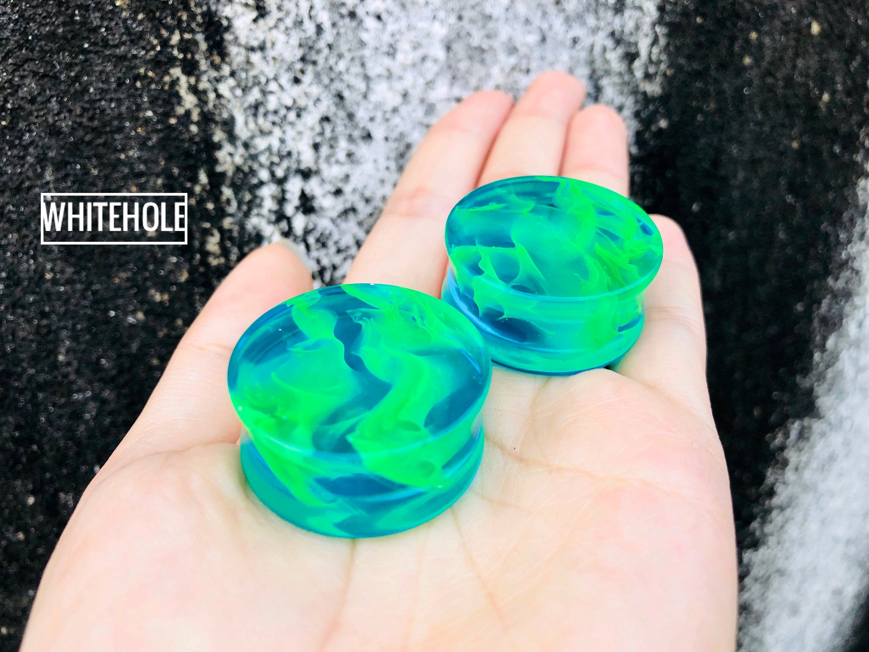 PlugsBlue&Reflective green SmokePlugs Custom/Plugs | Etsy