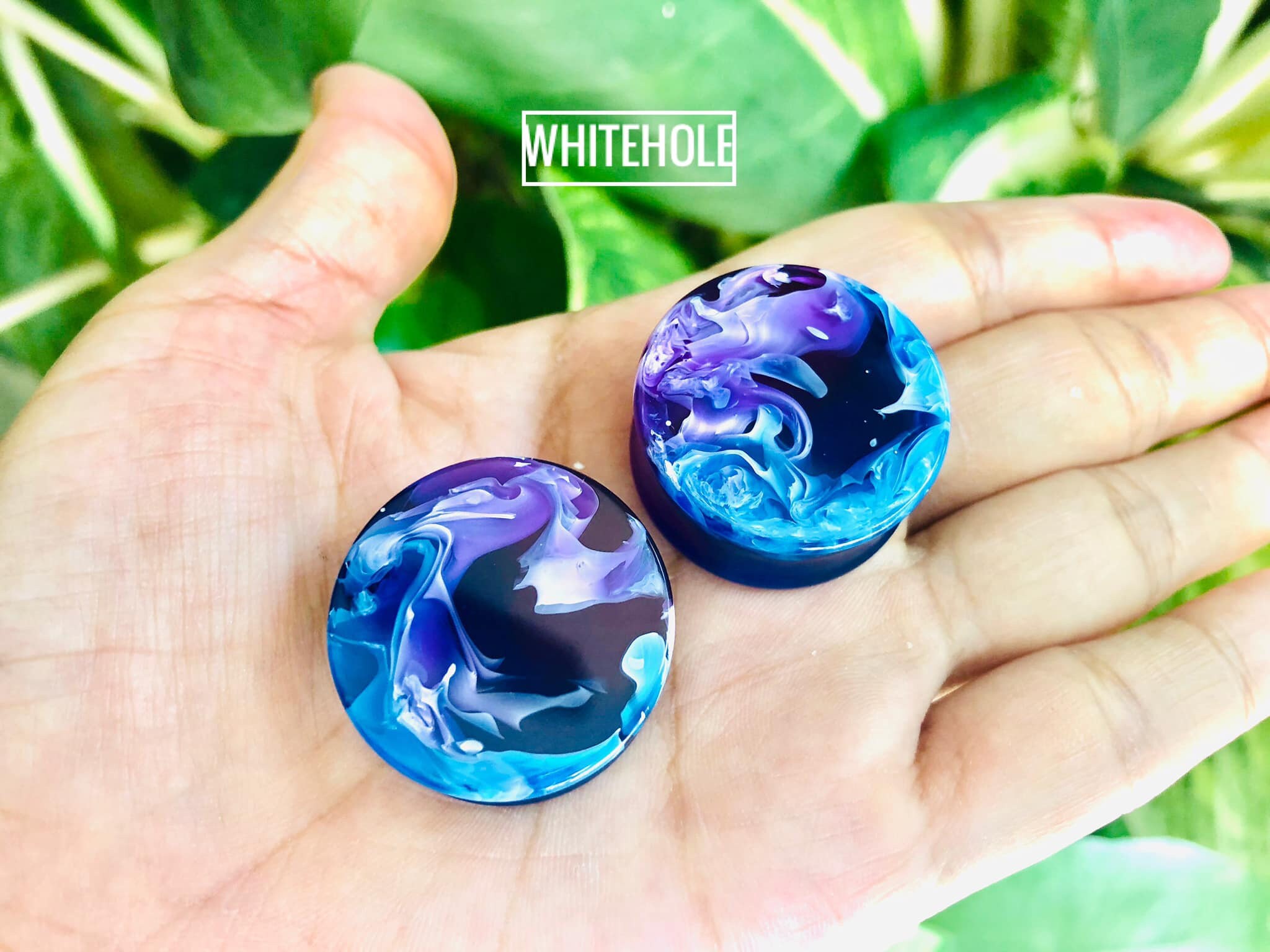 Plugspurple&blue/white Smokeplugs Custom/plugs Smoke/plugs - Etsy