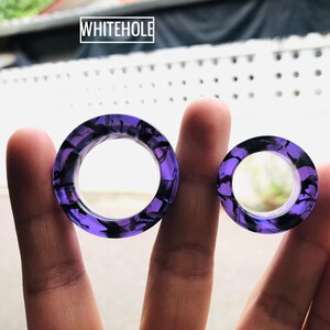 Tunnel Plugspurple/smoke Blackplugs Custom/plugs - Etsy