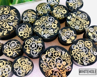 Tunnel Plugspurple/smoke Blackplugs Custom/plugs - Etsy