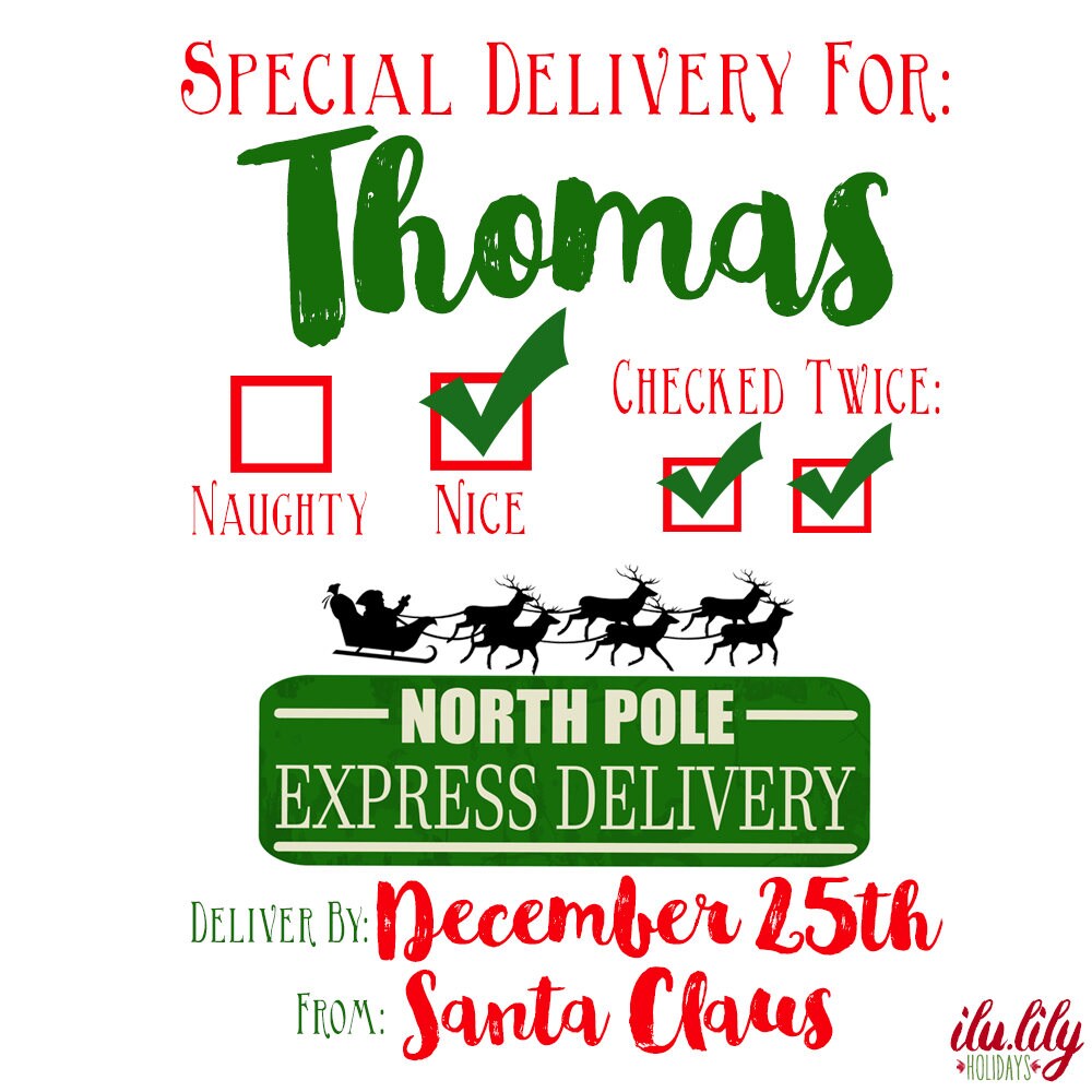 Personalized Santa Sack funky Santa Special Delivery christmas Gifts ...