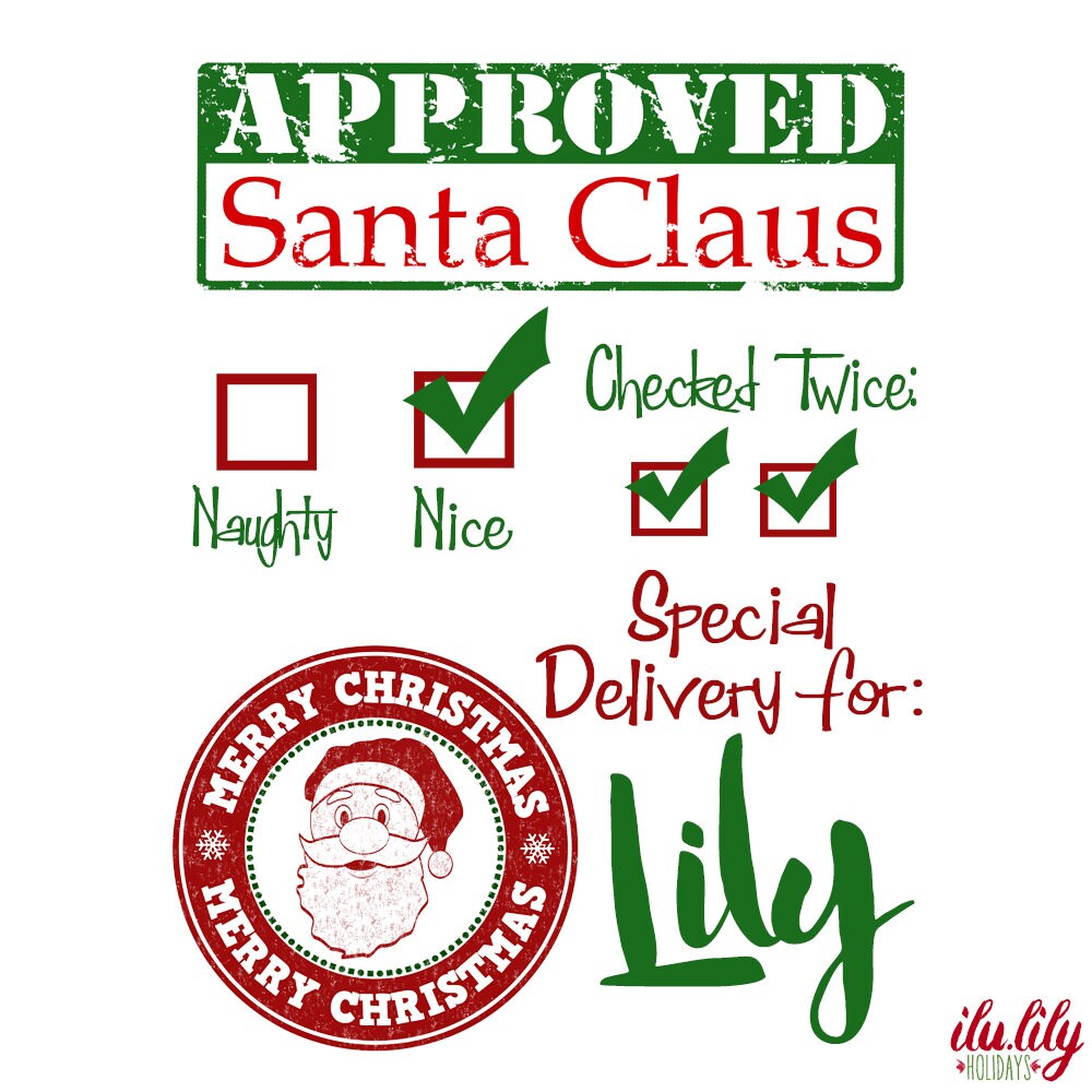 Personalized Santa Sack santa Claus Approved Nice List - Etsy
