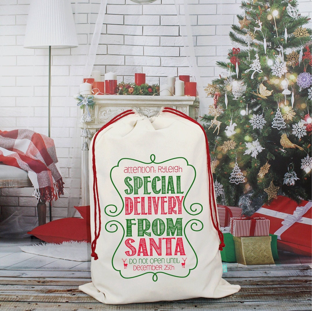 Personalized Santa Sack -framed Special Delivery From Santa - Christmas ...