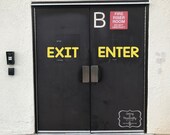 SET of School Door Enter and Exit Labels / One Way School / - Etsy