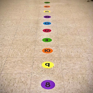 Classroom Line up Dots: Vinyl Floor Stickers, Numbered Decals - Etsy