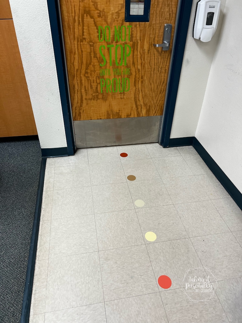 Classroom Line up Dots: Vinyl Floor Stickers, Numbered Decals - Etsy