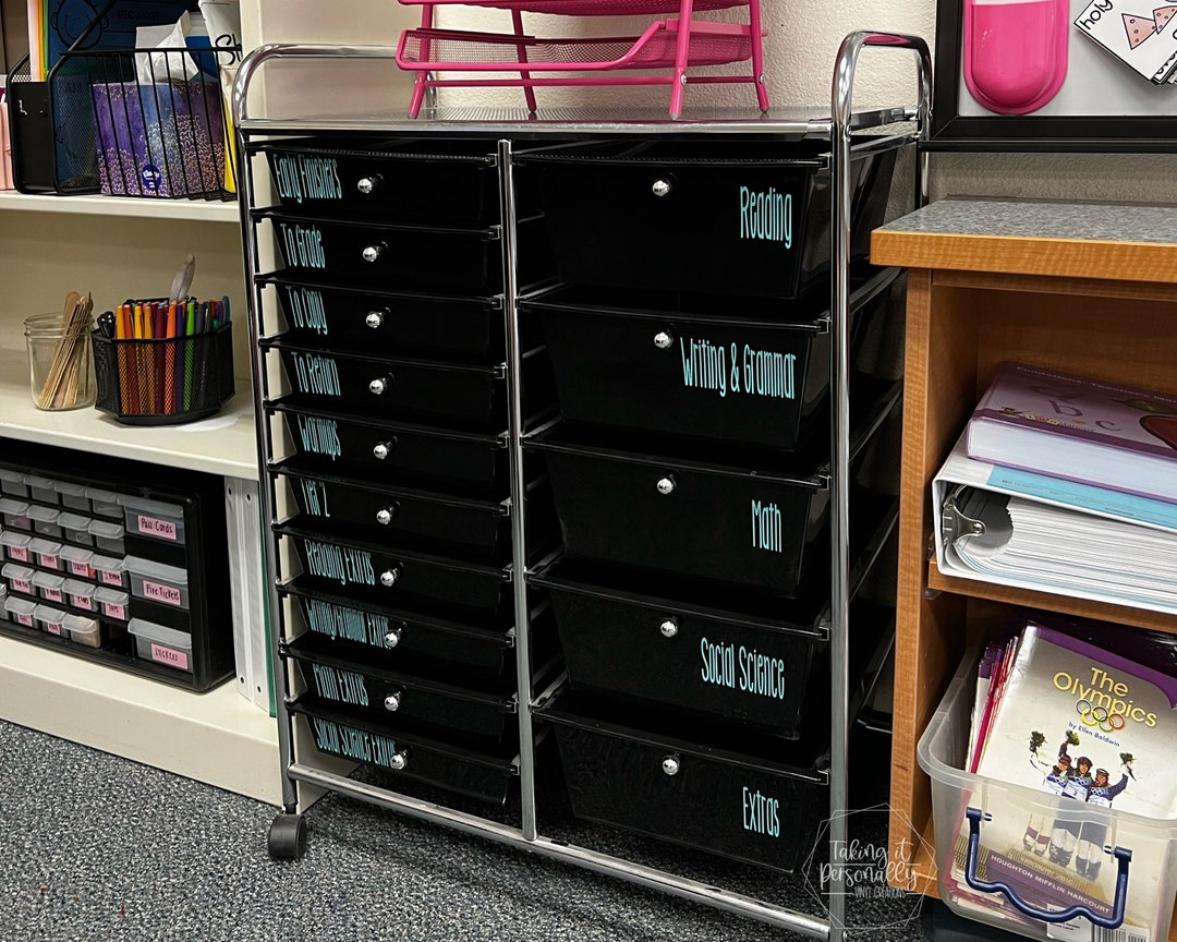 CUSTOM Drawer Labels Set of 15 / Rainbow Drawer Labels - Etsy