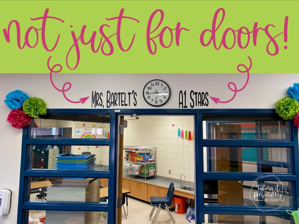 Custom Classroom Wall Decals: Personalized Vinyl Labels - Etsy