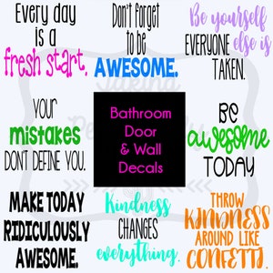 School Bathroom Decals / School Bathroom Stalls / Classroom Door ...