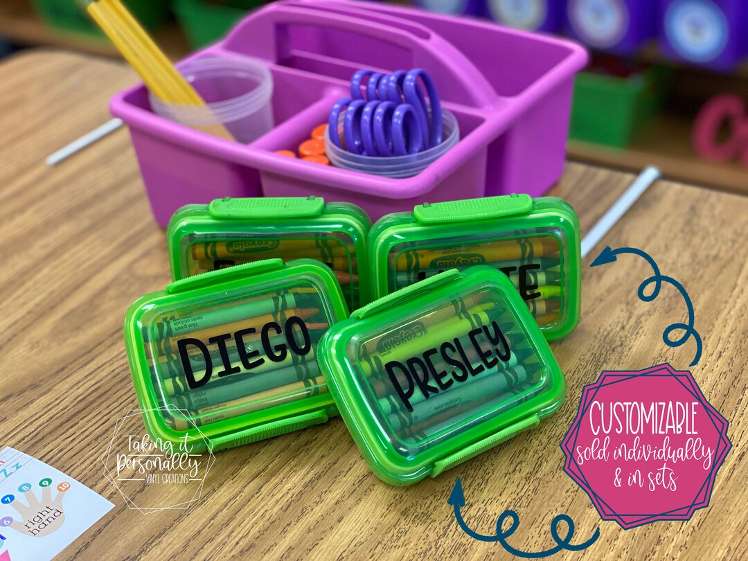 Crayon Box Labels / Student Labels - Etsy