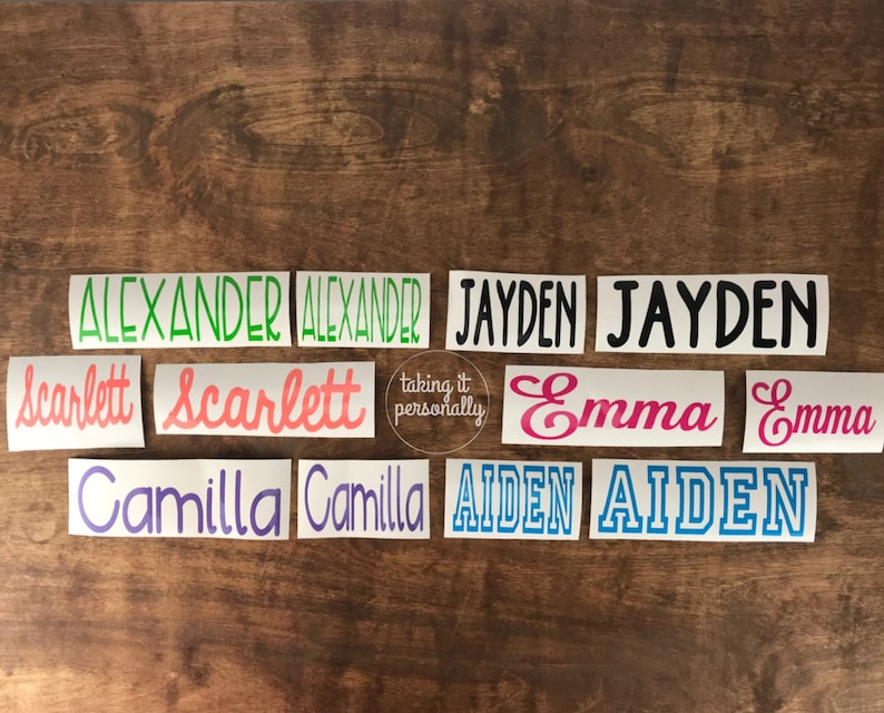Name Decals / Water Bottle Decals / Personalized Decals / - Etsy