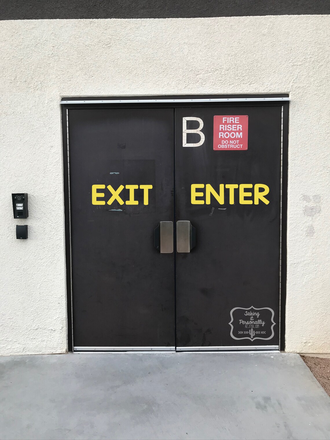 SET of School Door Enter and Exit Labels / One Way School / - Etsy