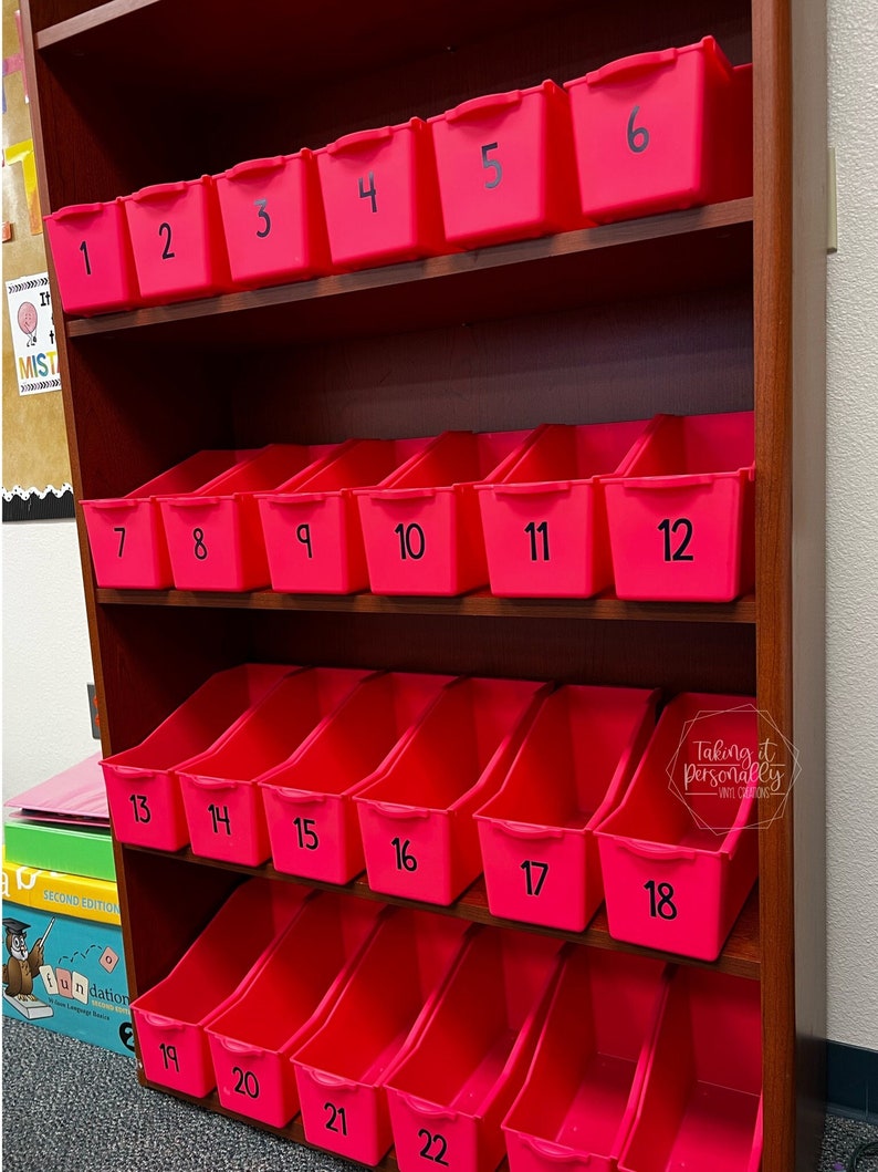 Classroom Number Decals: Durable Vinyl Labels for Organization - Etsy