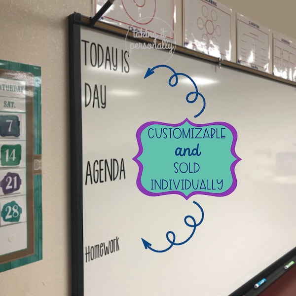 Whiteboard Decals - Etsy