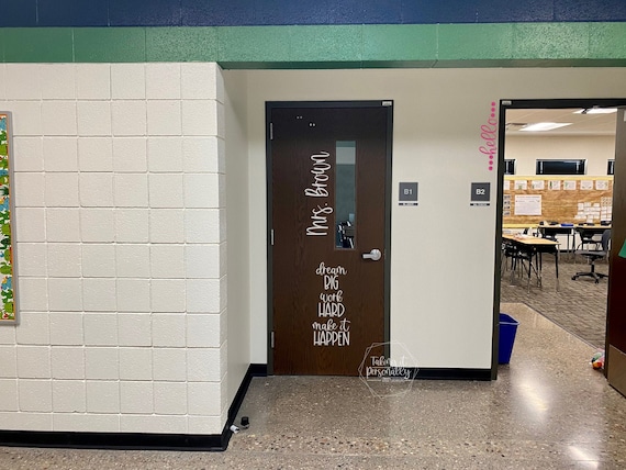 Teacher Name and Door Design Decal / School Door / Classroom - Etsy