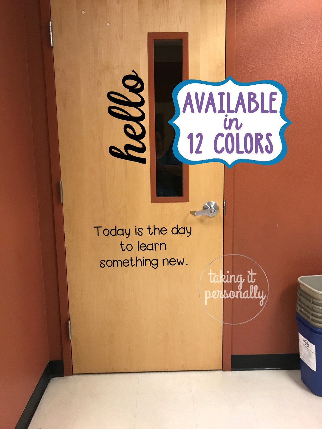 Hello Classroom Exterior Door and Quote Decal - Etsy