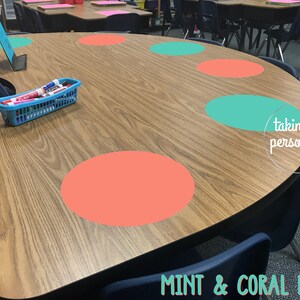 Calming Blues Classroom Table Dot SET - Etsy