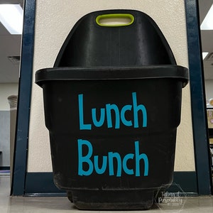 Lunch Bin Decal / Lunch Bin Name / Classroom Lunches - Etsy