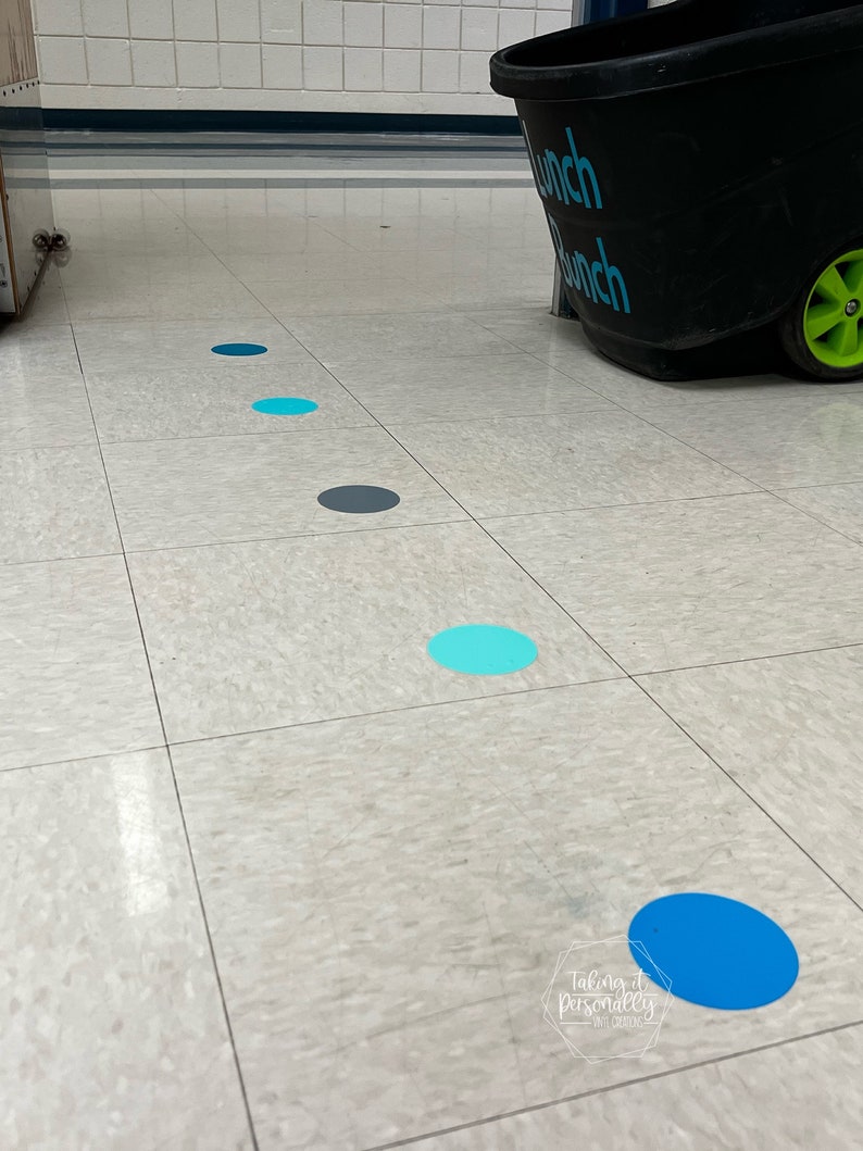 Classroom Line up Dots: Vinyl Floor Stickers, Numbered Decals - Etsy