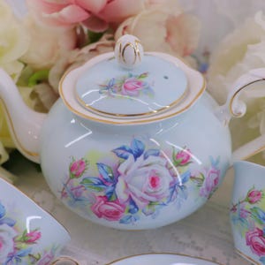 7pc Royal Grafton Tea Set for Two Persons teapot, 2 Duos, Sugar Set ...