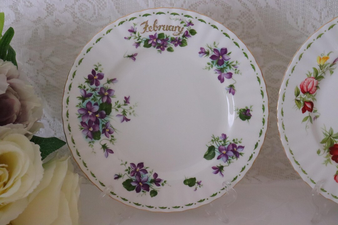Royal Albert 'february' Salad/entree Plate 8" Flower of the Month ...