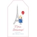 Printable Watercolor Storybook French Girl Birthday Favor Tag | 2x3.5 ...