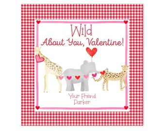 Safari Valentine Tag - Etsy