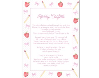 Ready Confetti PRINTABLE First Day of School, Jitter Glitter, Ready ...